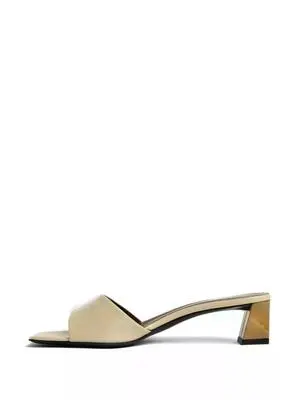 GIUSEPPE ZANOTTI Square-toe Mid Block Heel Sandals