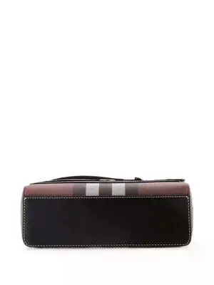 Burberry Note Check Canvas And Leather Medium Crossbody Bag