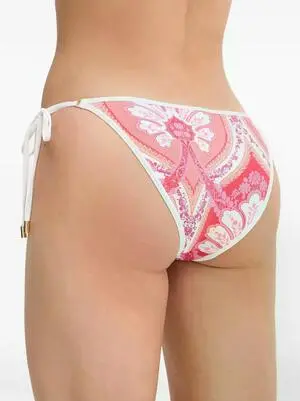 Melissa Odabash Malta Paisley-print Side-tie Bikini Bottoms - Pink