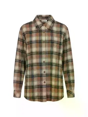 P.a.r.o.s.h Check-print Crystal-embellished Shirt - Brown