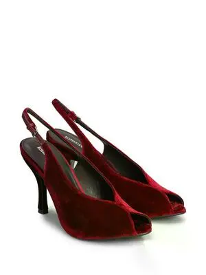 Lola Cruz Velvet Slingback Pumps