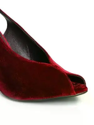 Lola Cruz Velvet Slingback Pumps
