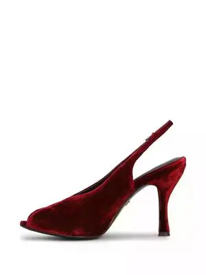 Lola Cruz Velvet Slingback Pumps