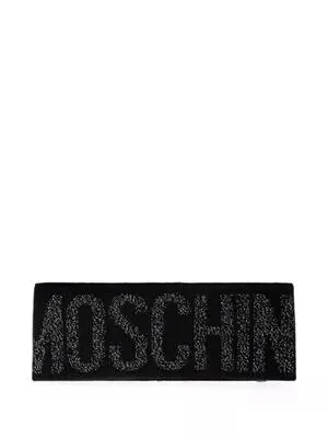 Moschino Logo-knit Headband - Black