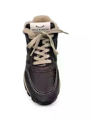 VOILE BLANCHE Paris Star Glitter-patch Sneakers - Black