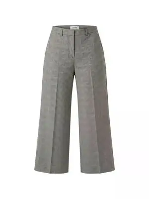 Seductive Shiloh Prince Of Wales Check Trousers - Grey