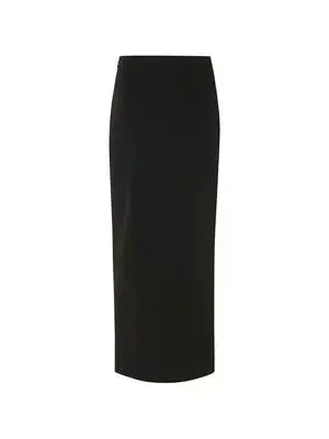 Federica Tosi Cady Front-slit Midi Skirt - Black