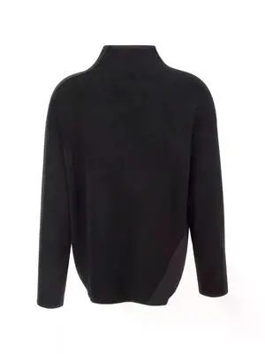 ELENA MIRÒ Asymmetrical Hem High-neck Sweater