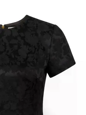 Saint Laurent Floral-jacquard Silk Dress