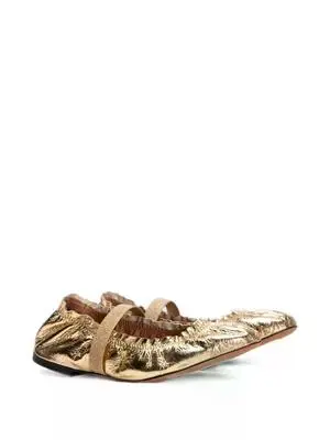 ODISSI Flora Elasticated Ruched Ballet Flats