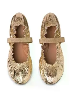 ODISSI Flora Elasticated Ruched Ballet Flats