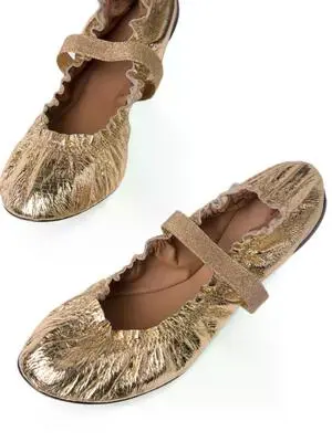 ODISSI Flora Elasticated Ruched Ballet Flats
