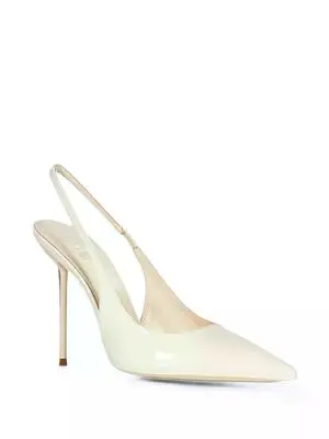 Paris Texas 70 Lidia Patent-leather Slingback Pumps - Neutrals