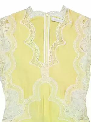 Rabanne Lace-panelled Long-sleeve Maxi Dress
