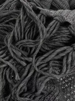 Moschino Ribbed-knit Fringed Scarf