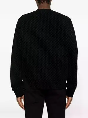 Emporio Armani Monogram-pattern Crew-neck Sweater