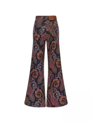 Etro Paisley-print Flared Jeans