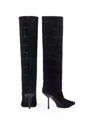 LE SILLA Bella Croc-effect Knee-high Boots