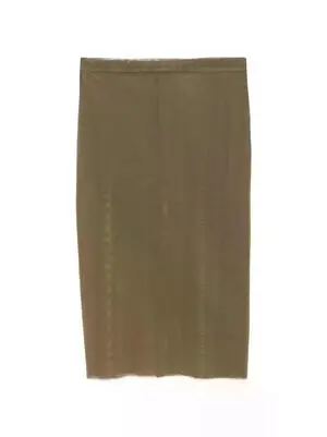 THE FRANKIE SHOP Suva Sheer Pencil Midi Skirt - Green