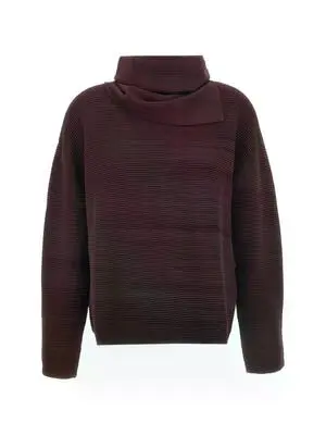 ELENA MIRÒ Ribbed-knit Boat-neck Sweater - Red