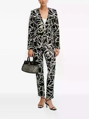 Joseph Ribkoff Abstract-print Trousers - Black