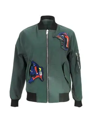 Proenza Schouler Patched Bomber Jacket - Green