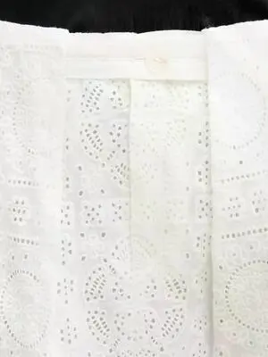 ISABELLE BLANCHE Broderie-anglaise Front-slit Maxi Skirt