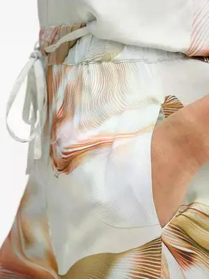 ISABELLE BLANCHE Abstract-print Drawstring-waist Trousers