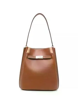 Tory Burch Lee Radziwill Leather Bucket Bag - Brown