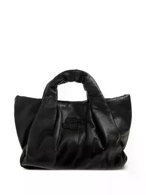 Munthe Leather Croc-effect Tote Bag - Black
