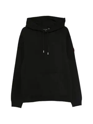 Canada Goose Logo-patch Drawstring Hoodie - Black