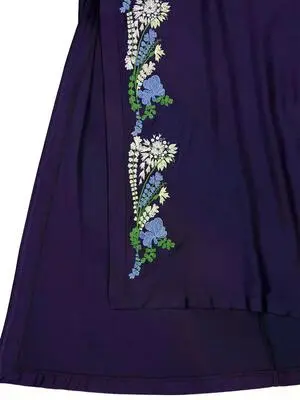 Rabanne Floral-embroidered Sleeveless Maxi Dress