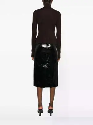 THE FRANKIE SHOP Sade Ribbed-knit Quarter-zip Sweater