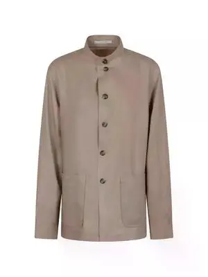 Tagliatore Mandarin-collar Linen Jacket