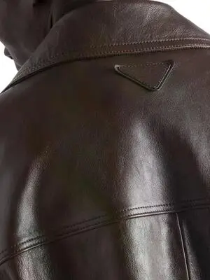 Prada Nappa Leather Caban Jacket