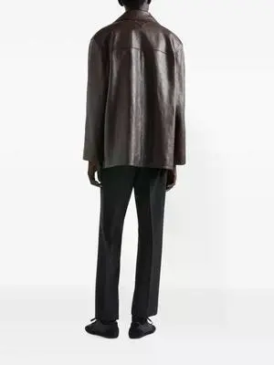 Prada Nappa Leather Caban Jacket