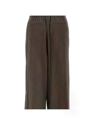 Marella Pinstripe-pattern Palazzo Pants - Brown