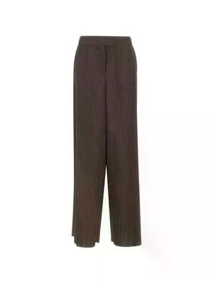 Marella Pinstripe-pattern Palazzo Pants - Brown