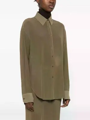 THE FRANKIE SHOP Peri Sheer Long-sleeve Shirt