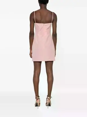 Magda Butrym Mini Ruffled Floral-appliqué Dress - Pink