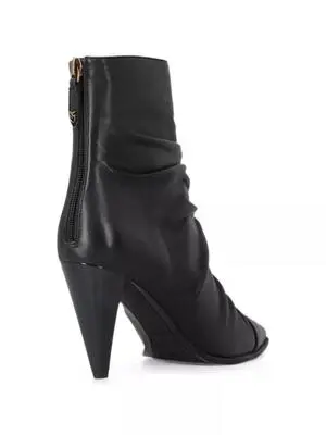 Pinko Ruched Pointed-toe Ankle Boots