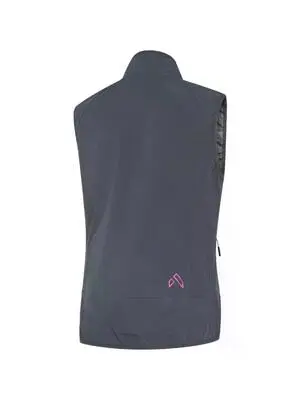 AESSE Sleeveless Zip-up Gilet With High Neck And Logo Print