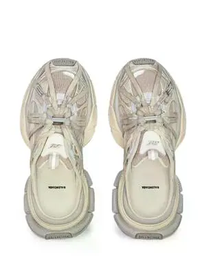 Balenciaga 3xl Extreme Laces Mules In Eggshell - Neutrals