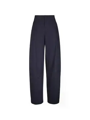 Vince High-waisted Wide-leg Trousers - Blue