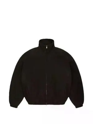 Rains Fleece-texture High-neck Jacket - Brown
