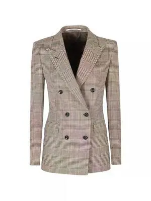 Tagliatore Checked Double-breasted Blazer - Neutrals