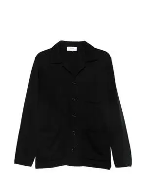 LARDINI Patch-pocket Button-up Jacket - Black