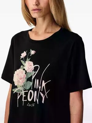 Liu Jo Floral-print Rhinestone-embellished T-shirt