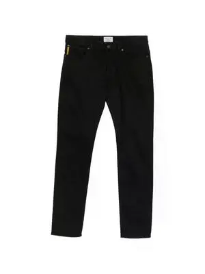Emporio Armani Logo-patch Slim-fit Jeans - Black
