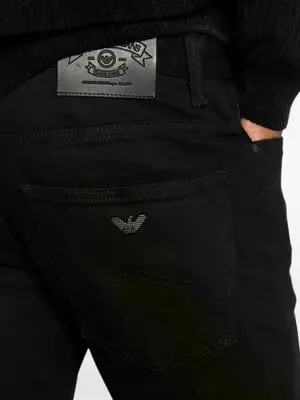 Emporio Armani Logo-patch Slim-fit Jeans